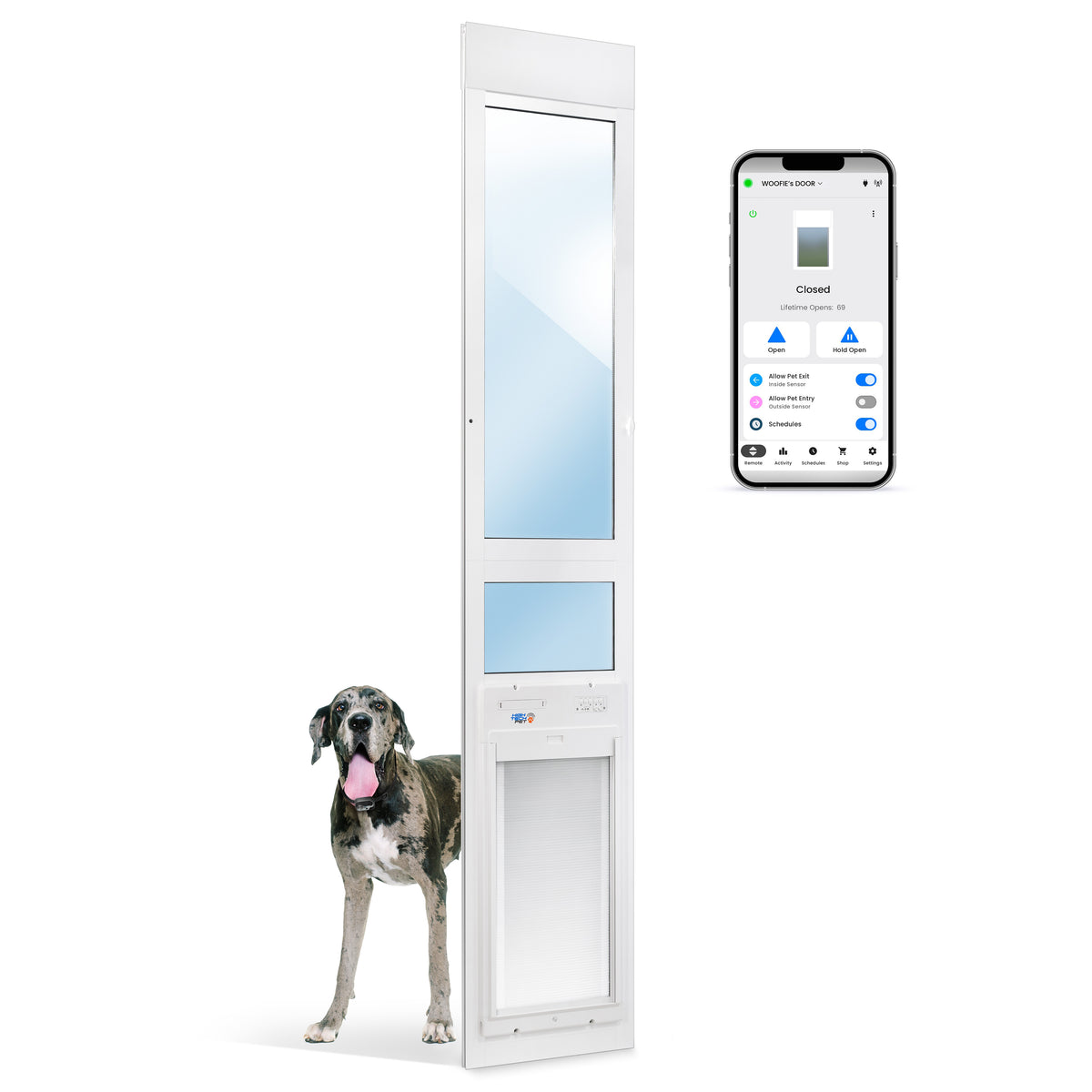 PXR-STE-XL EXTRA LARGE, TALL POWER PET PATIO ROLL UP WiFi PET DOOR ...